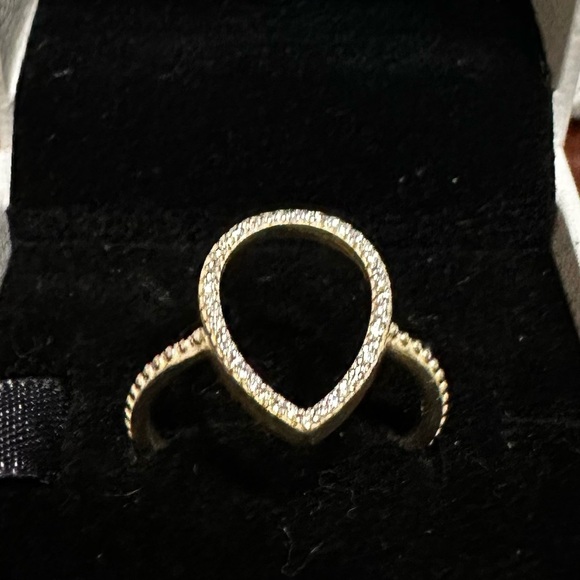 Pandora | Jewelry | Pandora Open Teardrop Shaped Ring Sterling Silver ...